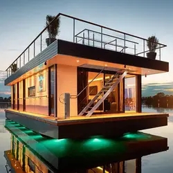 New Product Aluminum Luxury Water House Modular Pontoon Mobile House ...